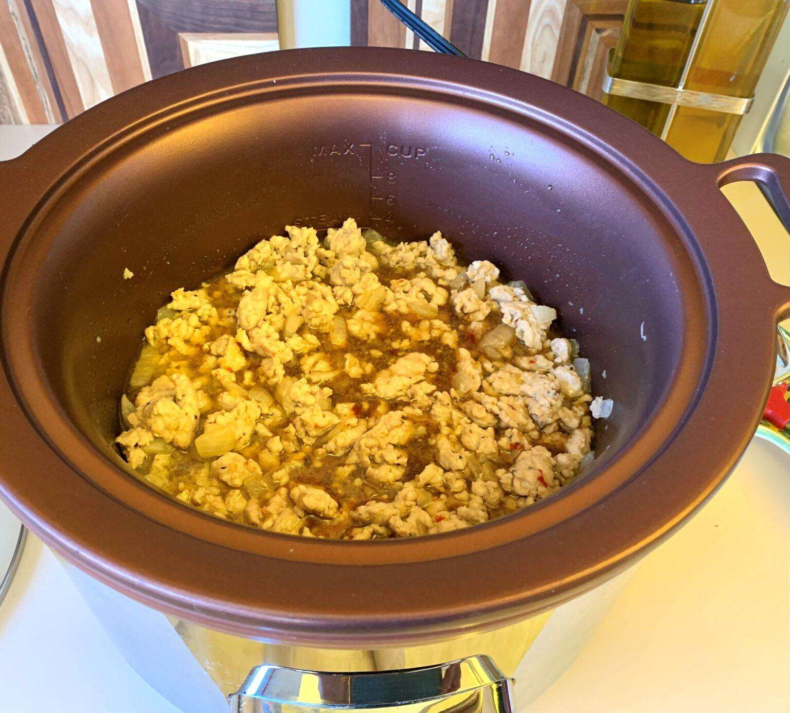 Sesame Ground Chicken with Rice – Cooking Aboard with Jill